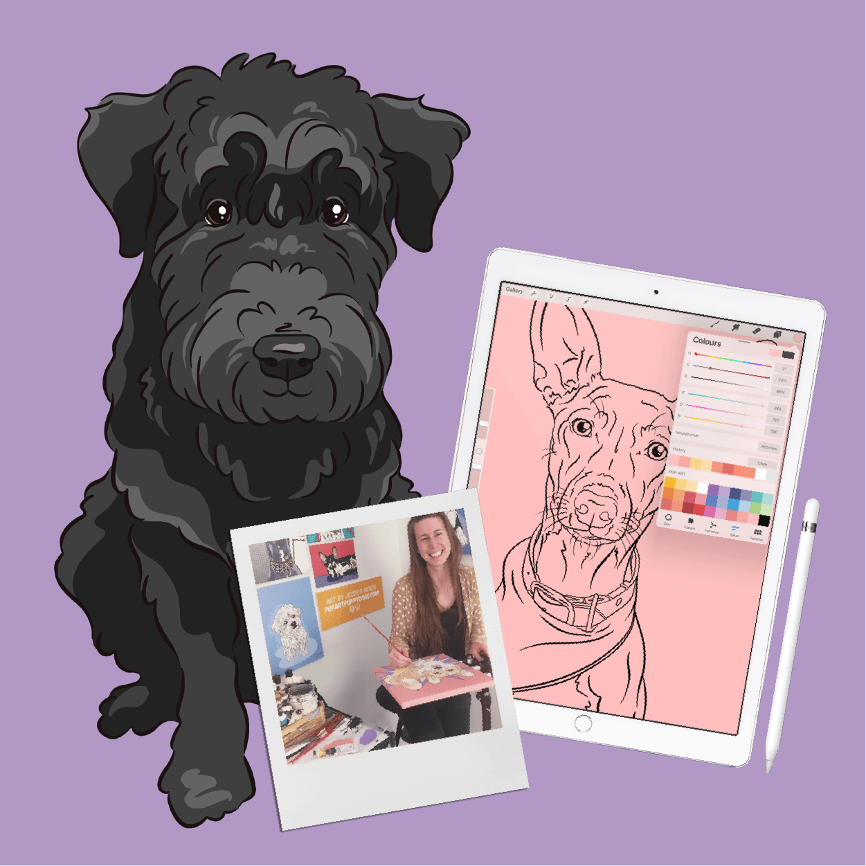 How It Works — Pet Portrait Process | Pop Art Puppy Dogs