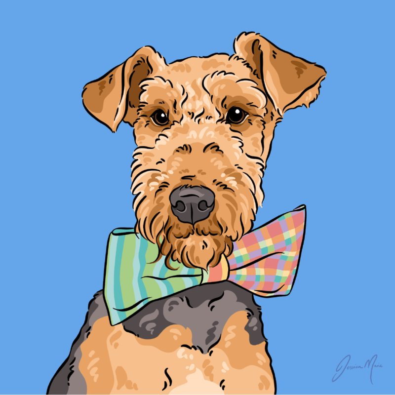 Custom Pet Portrait — Digital Illustration | Pop Art Puppy Dogs