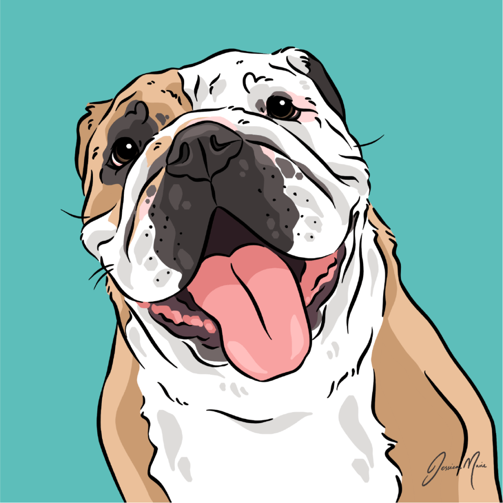 Custom Pet Portrait — Digital Illustration | Pop Art Puppy Dogs